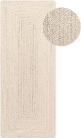 Krémový oboustranný/ručně tkaný jutový běhoun 80x200 cm Juno – Hanse Home