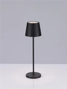 NV 9223406 Venkovní stolní lampa SEINA černý hliník a akryl LED 2W 2700K 5V DC IP54 vypínač na těle nabíjecí s PG základnou nebo bílým USB C kabelem - NOVA LUCE