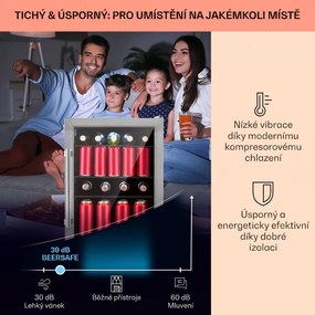 Klarstein Beersafe 3XL, lednice, 98 l, 4 zásuvné police, 7 úrovní, černá