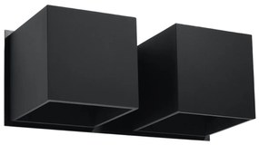 Nástěnné svítidlo Quad, 2x černé kovové stínítko