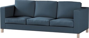 Potah na pohovku IKEA  Karlanda 3-místná nerozkládací, krátký barva modrá látka pletený vzor