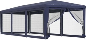 Party stan s 8 síťovanými bočnicemi modrý 3 x 9 m HDPE 319242