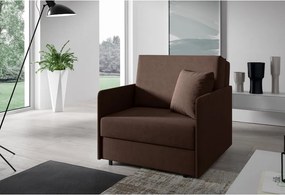 Eka Pohovka AMERYKANKA 166, 90 cm Barva látky: Hnědá (Kronos 06)