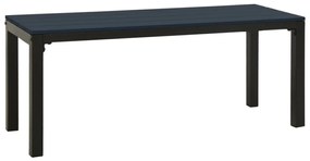 vidaXL Zahradní lavice 110 cm ocel a WPC černá