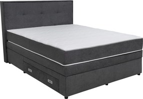 XXXLutz POSTEL BOXSPRING, 160/200 cm, tmavě šedá Hom`in - Manželské postele - 001933002501