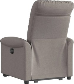 Elektrické zvedací polohovací křeslo taupe textil 3303281