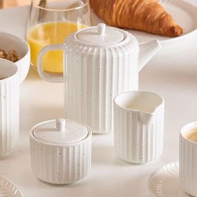 Bílá konvice na čaj z kostního porcelánu 540 ml Ora Gloss – Salt&amp;Pepper