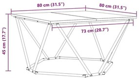 Konferenční stolek, kov, dřevo, černá, dub artisan, NoBi DAGOR 2
