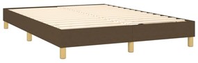 Box spring postel s matrací tmavě hnědá 140x200 cm textil,  3130116 HangarStore.cz