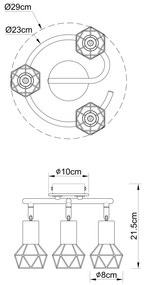 GLOBO XARA I 54802S-3H Stropní svítidlo