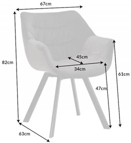 Židle The Dutch Comfort otočná z červeného sametu/ 44064