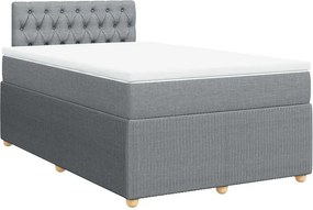 Box spring postel s matrací světle šedá 120x190 cm textil 3287402