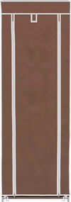 Látkový botník s dvířky - 57 x 29 x 162 cm - hnědý 240492