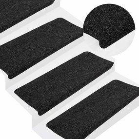 Samolepicí rohože na schody 30 ks Antracit 65x24,5x3,5 cm 3365903