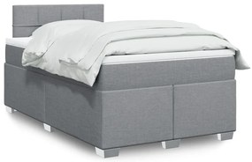 Box spring postel s matrací světle šedá 120x190 cm textil 3288127