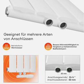 design interiérový radiátor DOPORRO FV - 510 až 2100 W černý