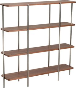 Regál v dekoru ořechu v tmavě přírodní barvě 120x120x30 cm Lyllo – Ellos Home