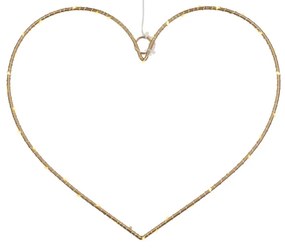 Sirius LED dekorace Liva Heart Gold 26cm (40 LED světel)