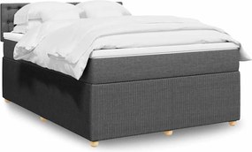 Box spring postel s matrací tmavě šedá 140x200 cm textil 3287494