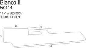 Nástěnné LED svítidlo Maxlight - BLANCO 2  W0114