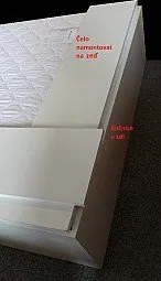 CZ Nábytkář - Kasvo Postel RENATA (R) 140 cm vč. roštu, ÚP a matrace | Varianta: Bílá
