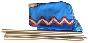 Wiky Stan indiánský 120x120x150 cm modrý