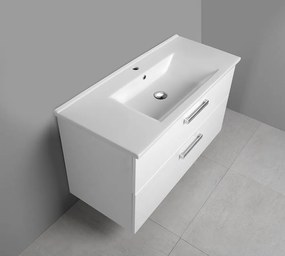 Aqualine, VEGA umyvadlová skříňka 100cm, 2xzásuvka, bílá, VG103