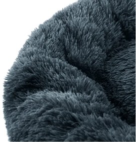 Plyšový pelíšek "S" 40 cm tmavě šedý
