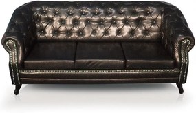 Askont Pohovka Chesterfield Bristol 3M Antik Black