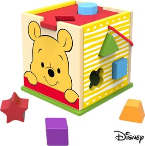 OEM Hračka Disney baby Winnie dřevěná kostka s vkládacími tvary [6002812]
