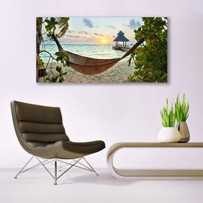 akrylový obraz Pláž Hamaka Moře Krajina 120x60 cm