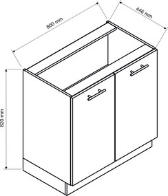 ALFASHOP NATÁLIA dolní světlá šedá D80