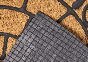 Hanse Home, Rohožka Mix Mats Cocos 105559 - na ven i na doma, 45x75 půlkruh, hnědá, chodba / předsíň