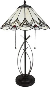 Stolní lampa Tiffany Red Dot - 39x69 cm E27/max 2x60W