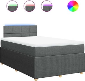 Box spring postel s matrací tmavě šedá 120x200 cm textil 3289724