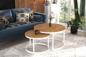 ADRK Furniture Konferenční stolek 2v1 OKIN CT-OKI-W-A