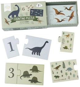 Počítání puzzle: dinosaurus
