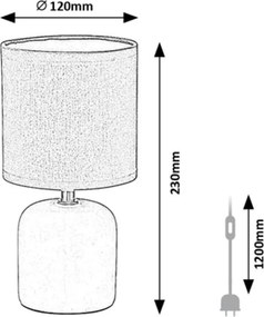 Rabalux DAPHNI stolní lampa 74052