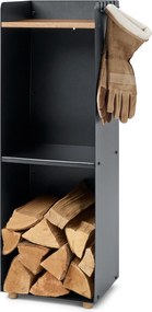 Tchibo - Vysoký regál na krbové dřevo s odkládací plochou