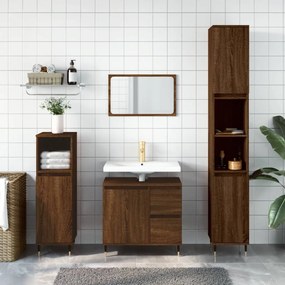 Koupelnová skříňka hnědý dub 65 x 33 x 60 cm kompozitní dřevo