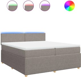 Box spring postel s matrací taupe 200x200 cm textil 3289860