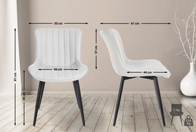 Sada 2 ks židle Largo umělá kůže – bílá