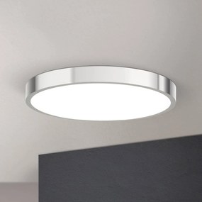 LED stropní svítidlo Bully, chrom, Ø 28 cm