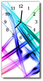 Skleněné hodiny vertikální Umělecká abstraktní barva