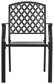 Stohovatelné zahradní židle 2 ks ocelové černé,  44265