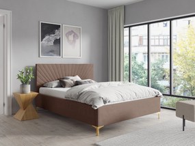 Eka Čalouněná postel AFRODITE+ 160x200 cm Barva látky Trinity: Tmavě modrá (Trinity 2331), Úložný prostor: Bez úložného prostoru