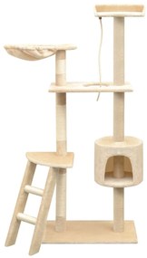 Škrabadlo pro kočky se sisalovými sloupky, 150 cm, béžová 170487