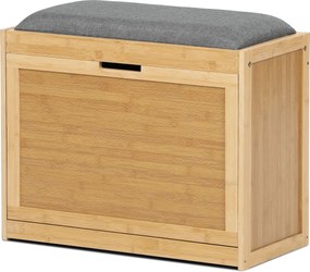 Výklopný botník se sezením BAMBI přírodní/šedá
