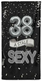 Osuška Stále sexy – černá (věk: 38, Velikost osušky: 70x140cm)