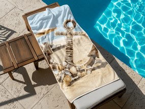 Rychleschnoucí plážová osuška ANTIC ANCHOR barevná 70 x 140 cm, 100% mikrovlákno